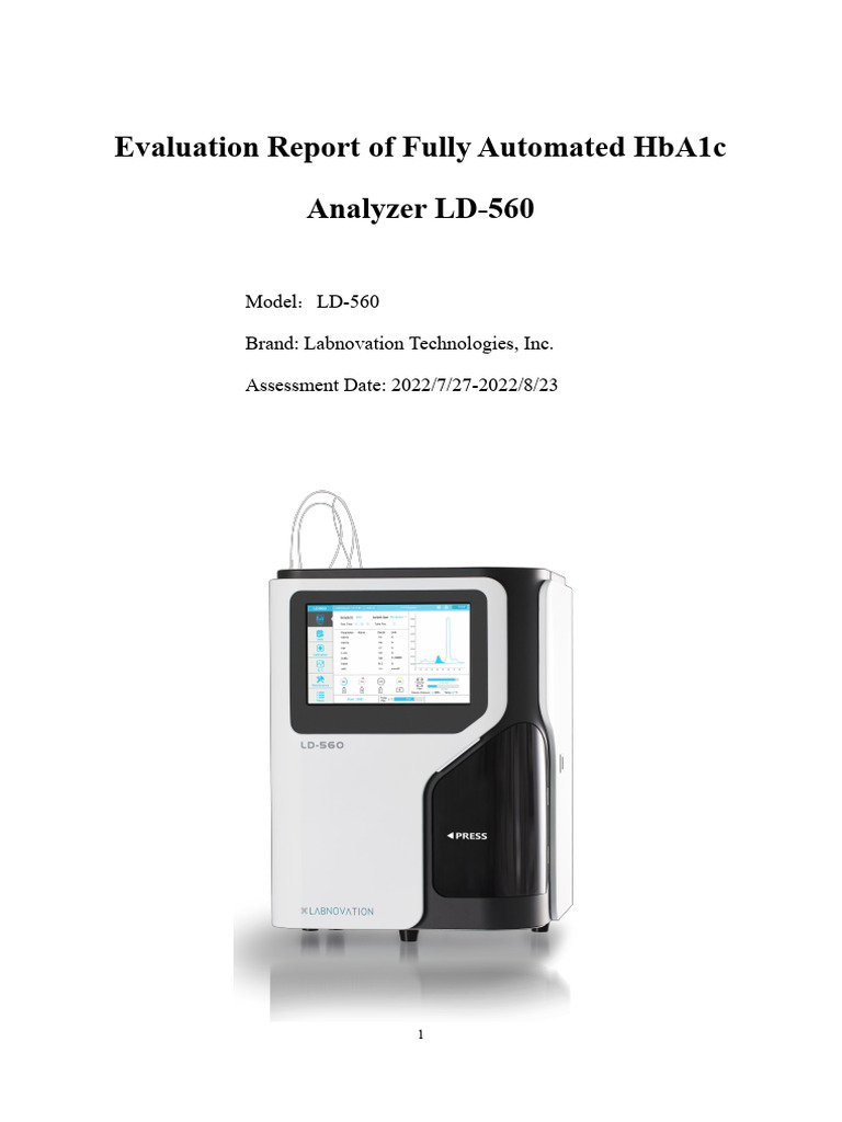 Performance Comparison Evaluation Report Labnovation LD-560 VS BIO-RAD ...