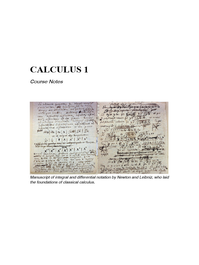 Calculus 1 讲义 | PDF | Limit (Mathematics) | Derivative