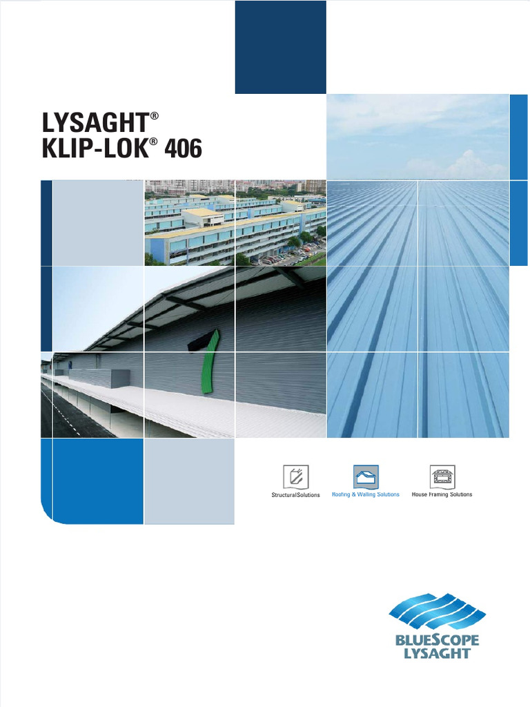 Dokumen - Tips - Lysaght Klip Lok 406 | PDF | Roof | Materials
