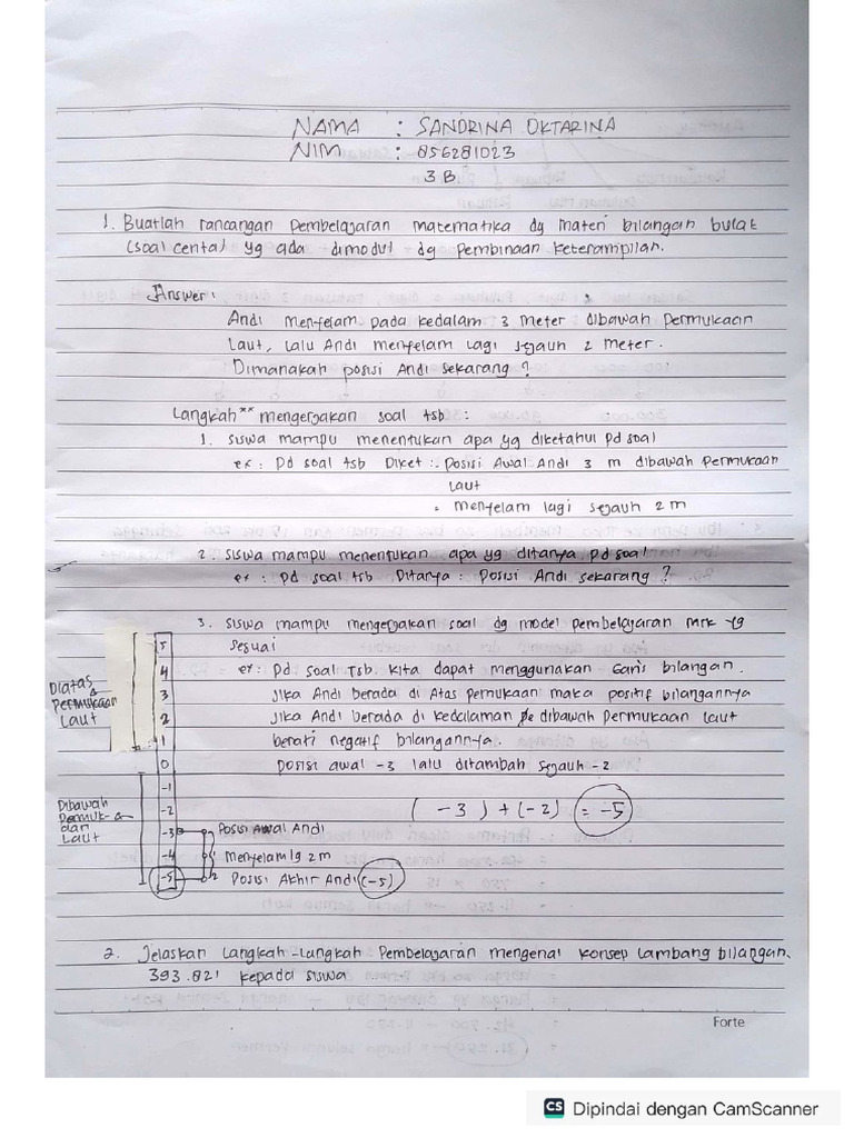 TT 1 MTK Sandrina Oktarina | PDF