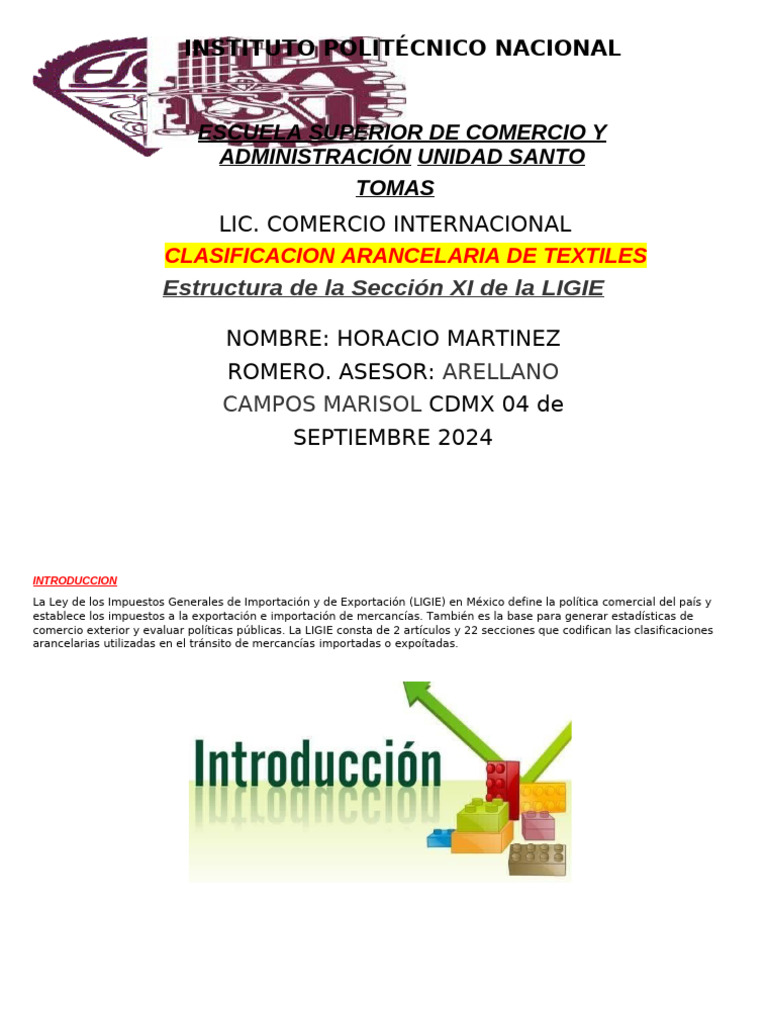 Martinez Romero Horacio-Estructura de La Sección XI de La LIGIE | PDF | El comercio ...