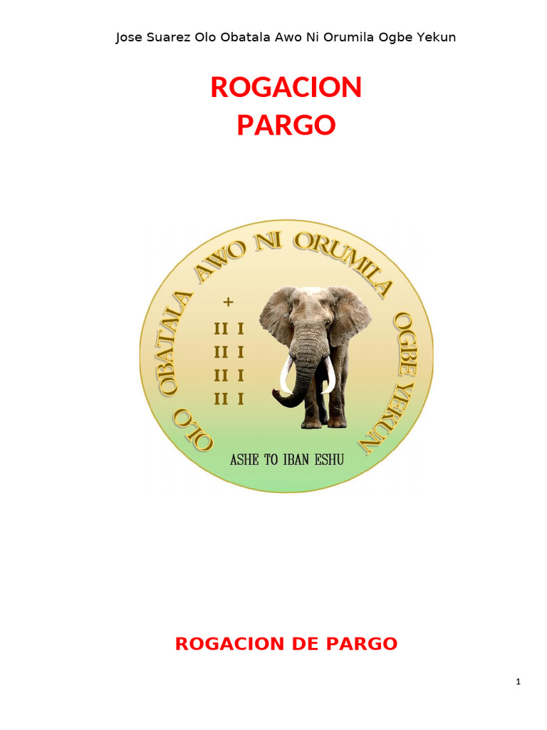 Rogación de Cabeza con Pargo | PDF | Religión étnica