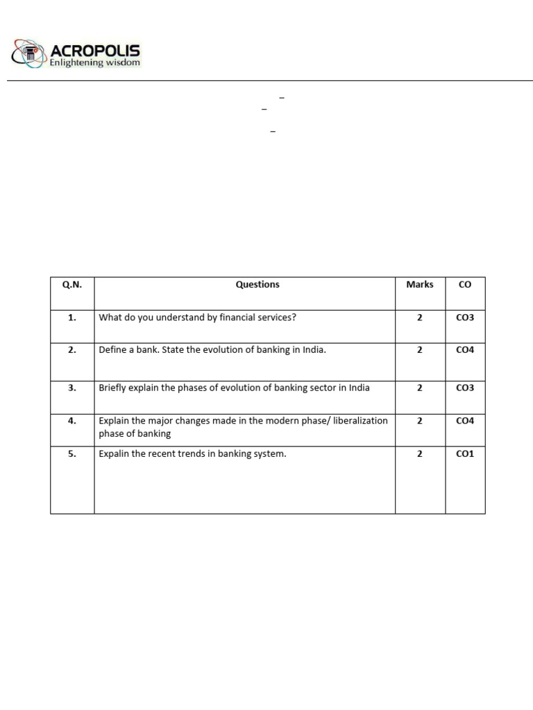 Question Paper - BA I FSI | PDF