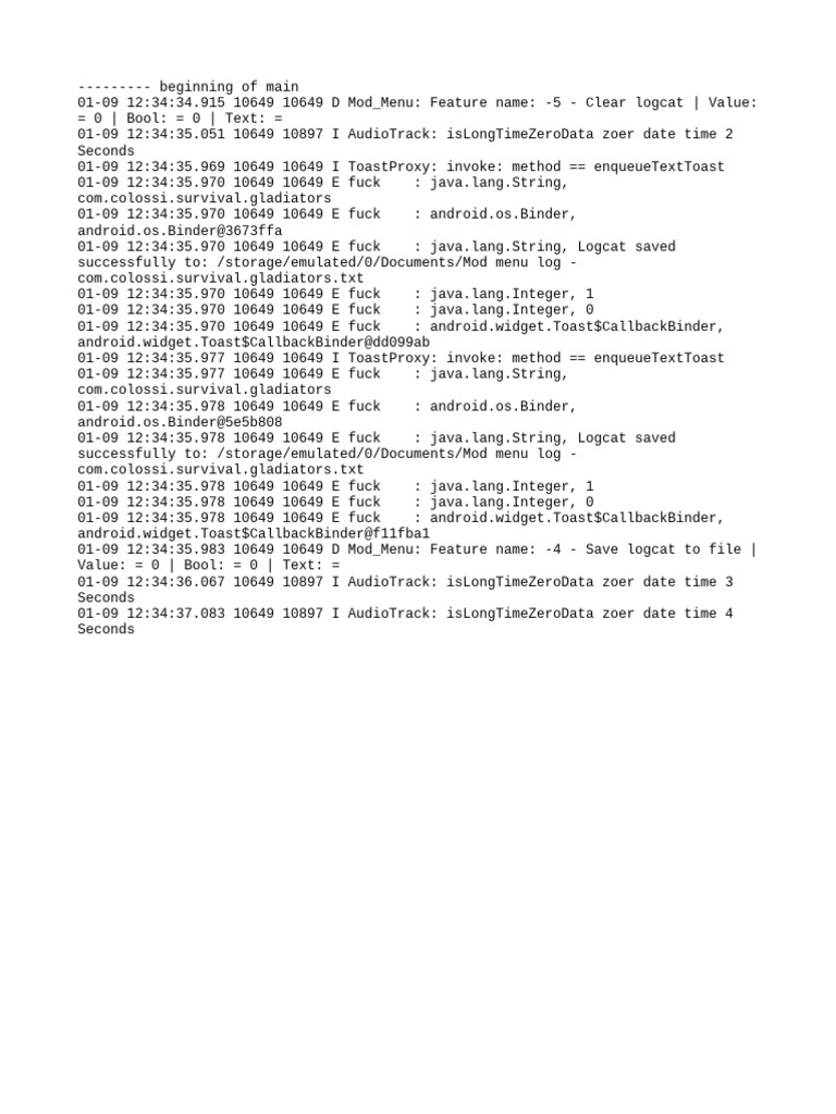 Mod Menu Log Com Colossi Survival Gladiators Pdf Computers