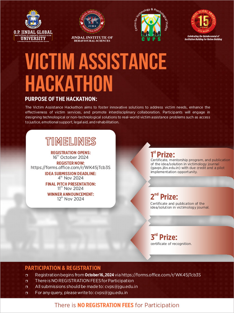 Victim Assistance Hackathon Poster | PDF | Victimology | Evaluation