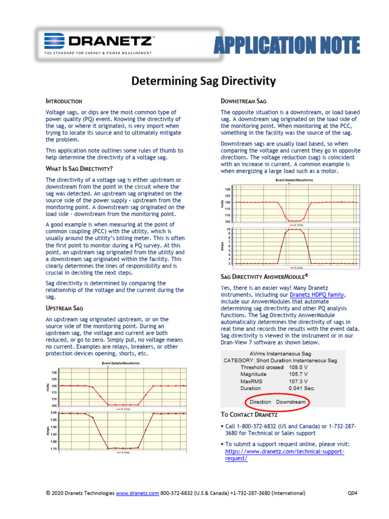 Sag Directivity App Note Q04 1 | PDF | Electrical Components | Power (Physics)