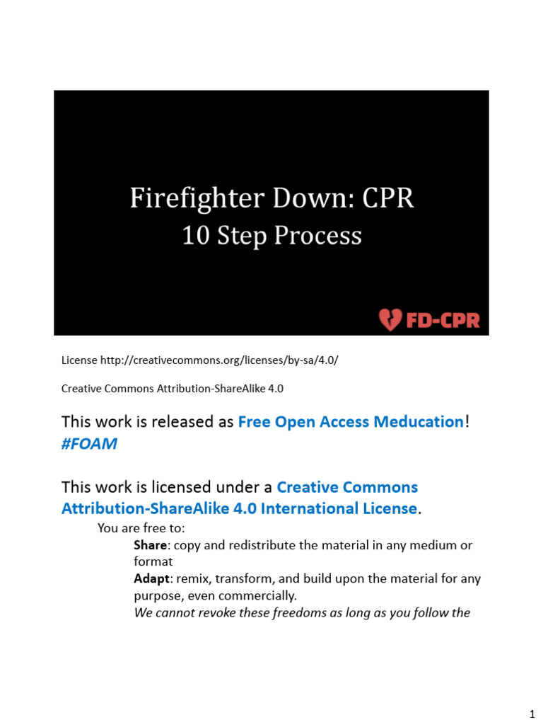 FD-CPR 10 Step Process | PDF | License | Creative Commons License