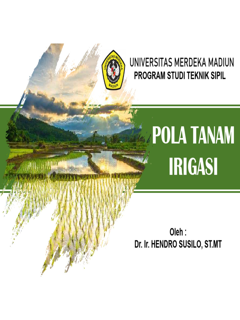 Pola Tanam Standar Irigasi | PDF