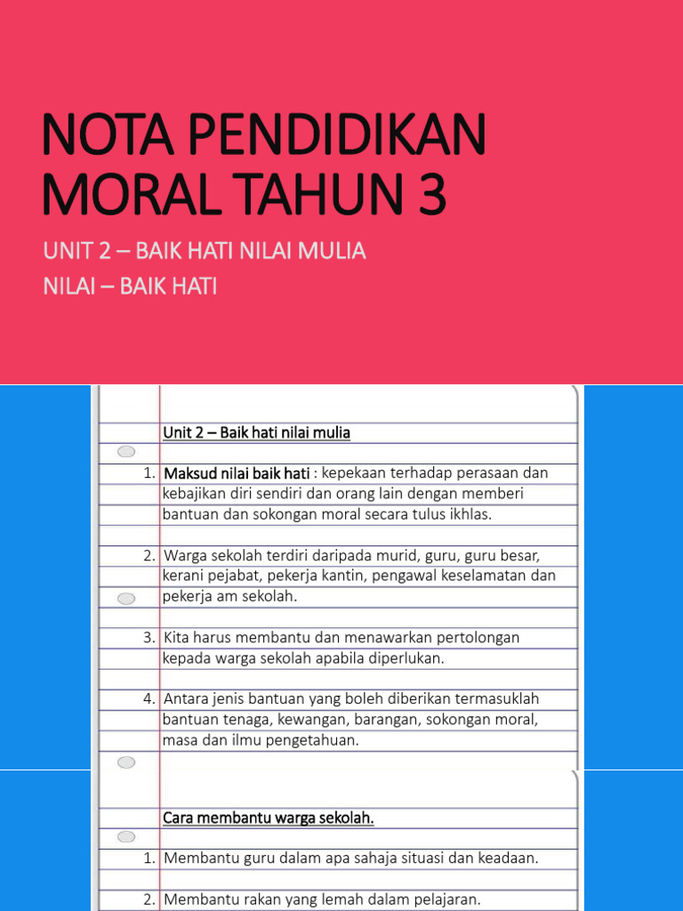 Nota Moral 2 | PDF | Kesehatan Holistik