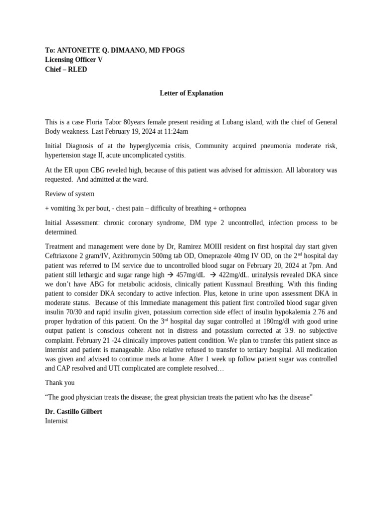 Castillo Justification Letter Floria | PDF | Science & Mathematics