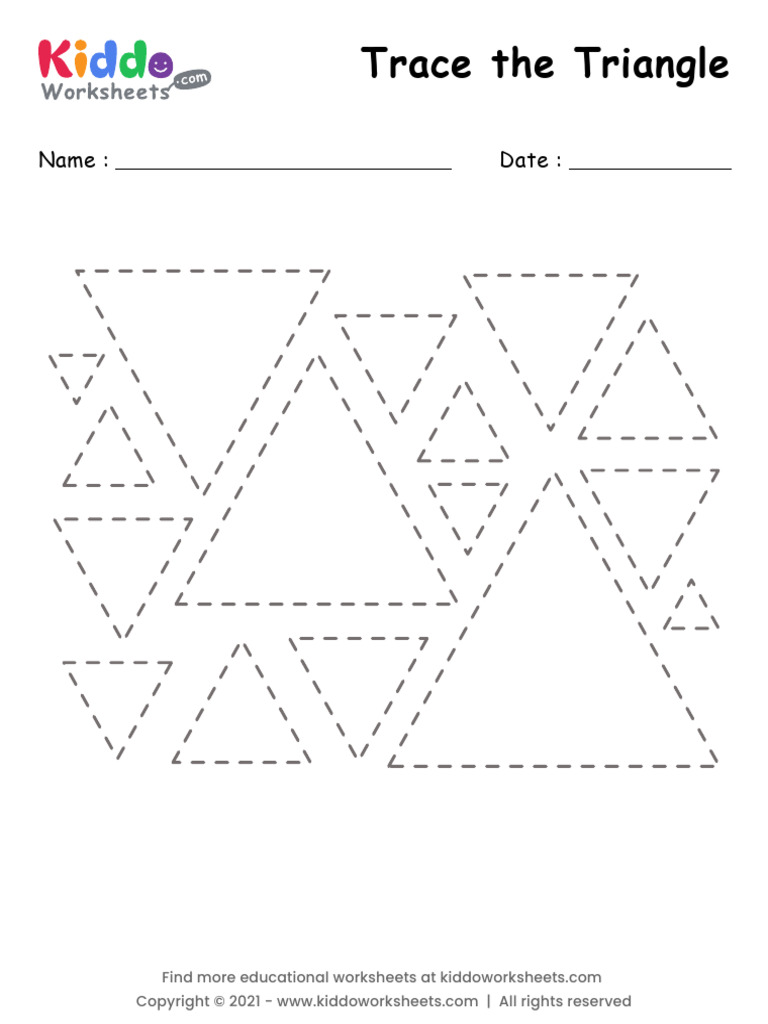 Tracing Triangle Worksheet | PDF