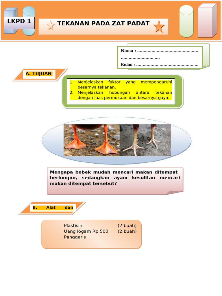 LKPD Tekanan Zat Padat | PDF