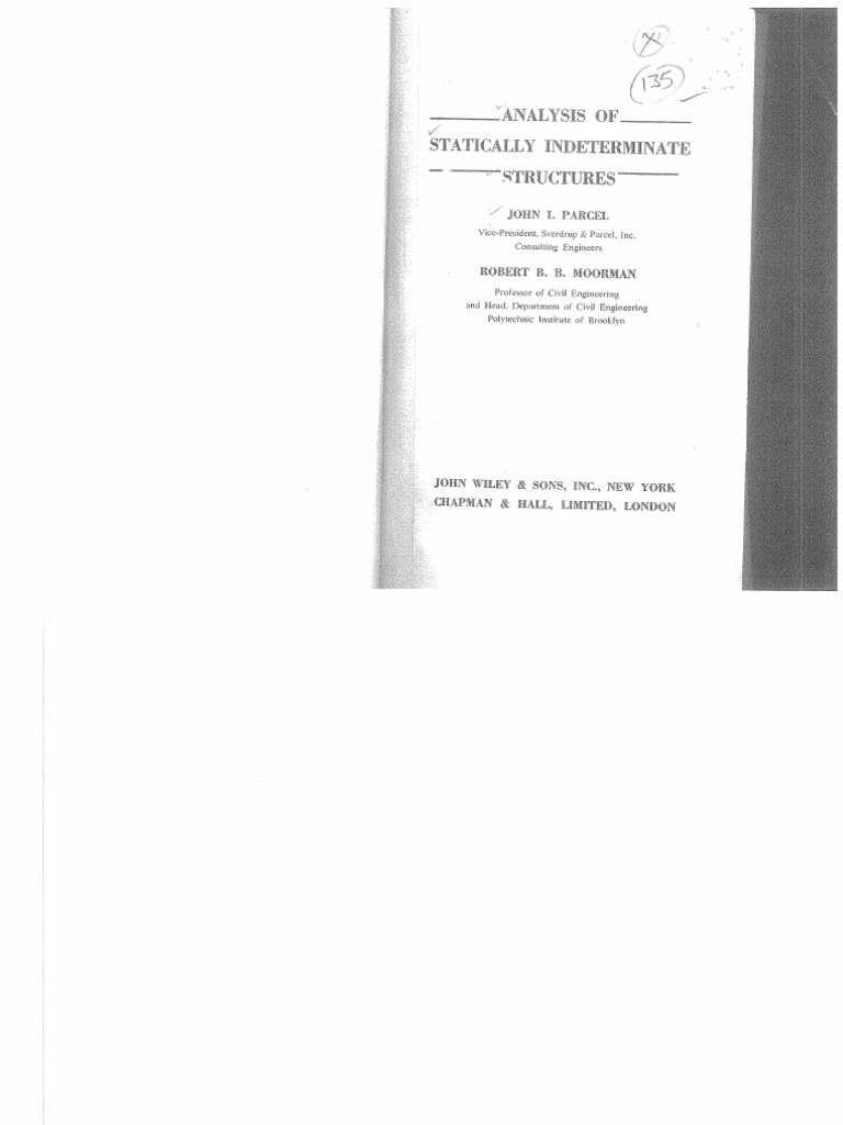 Analysis of Statically Indeterminate Structures by Parcel Amp Moorman For Maney Goldberg Method ...