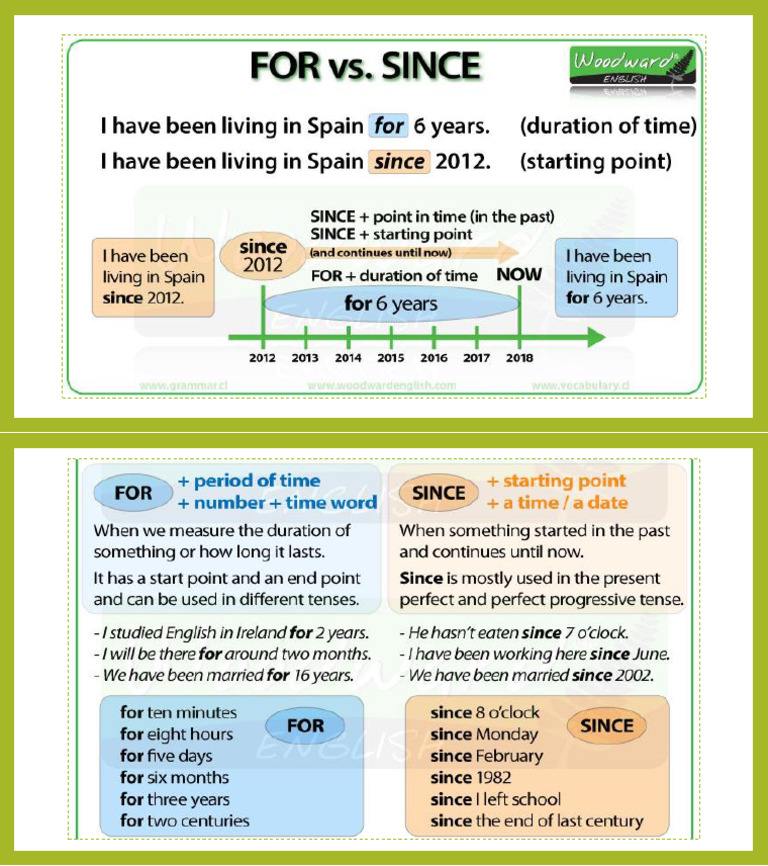 For And Since Pdf