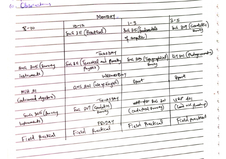 Updated Timetable (New) | PDF