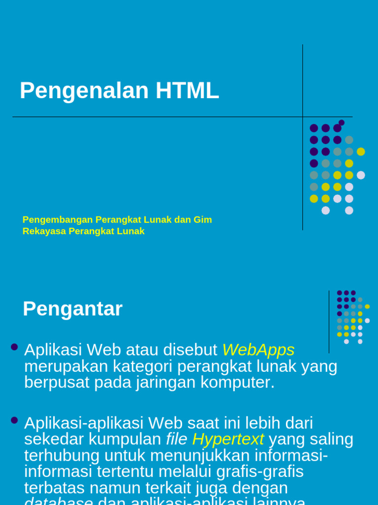 Pengenalan HTML | PDF | Komputer