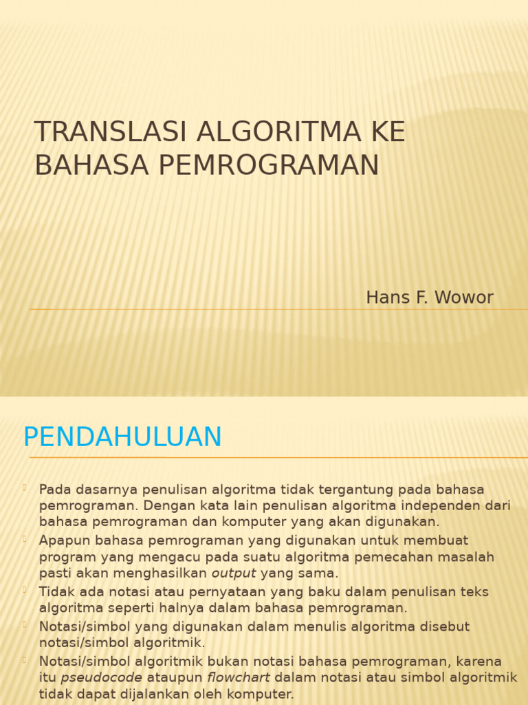 Sesi 3L. Translasi Algoritma Ke Bahasa Pemrograman (2) (Autosaved) | PDF