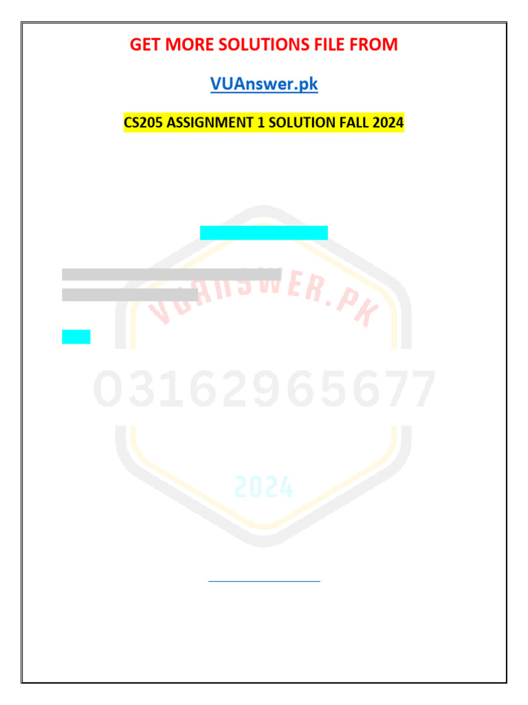 CS205 Assignment 1 Solution Fall 2024 | PDF | Filename | Computer ...