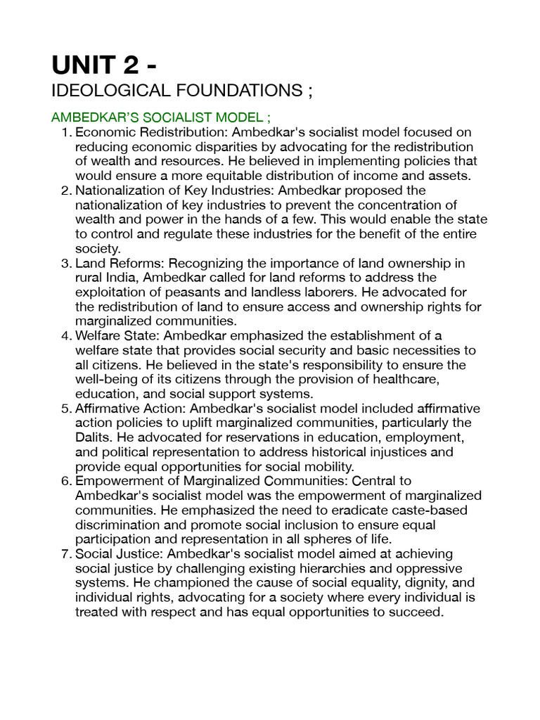 unit 2 | PDF | Socialism | Social Justice