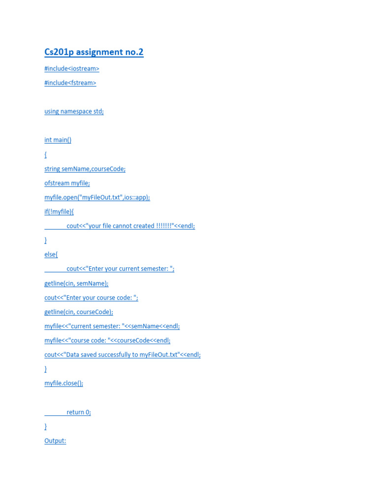 Cs201p Assignment No 2 Solution 2024 | PDF