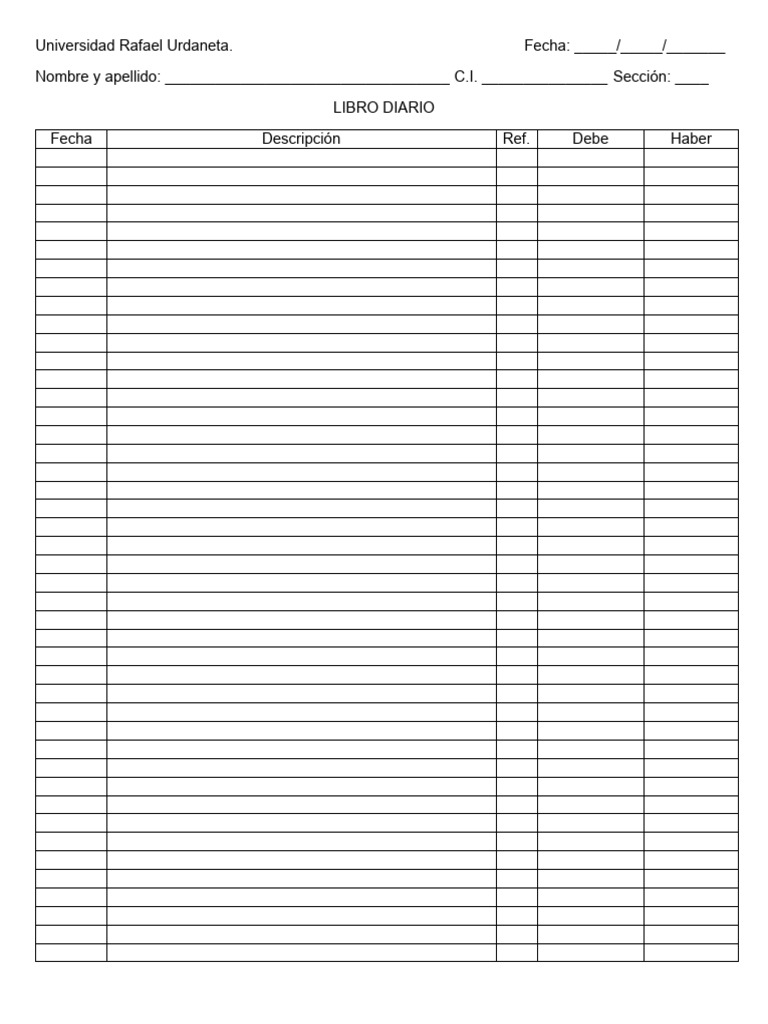Formato Libro Diario | PDF