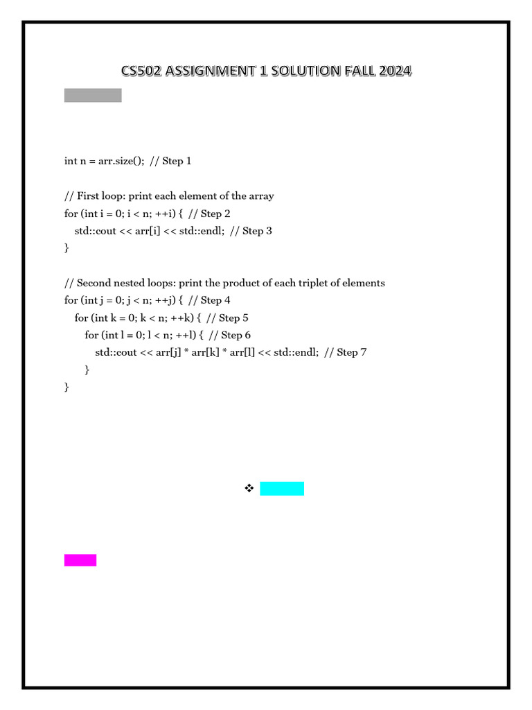 CS502 Assignment 1 Solution | PDF | Integer (Computer Science) | Computer Science