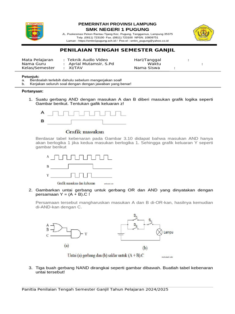 Kop Soal Pts Ganjil 2024-2025 Ok | PDF | Metode & Bahan Ajar | Teknologi & Rekayasa