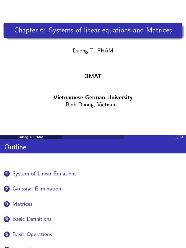 OMAT_Lecture6 | PDF | Matrix (Mathematics) | Markov Chain