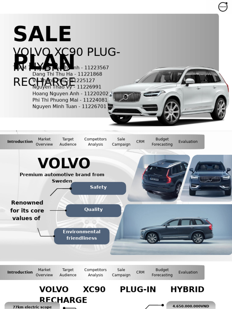 Volvo XC90 Hybrid Sales Strategy Guide | PDF | Customer Relationship ...