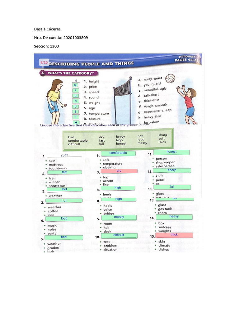 Adjectives 2. | PDF
