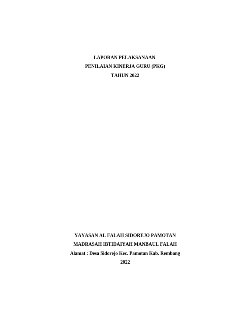 Laporan PKG | PDF