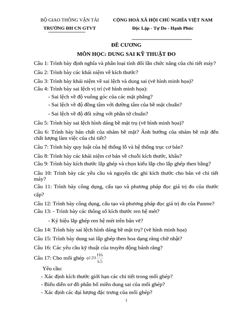 De Cuong On Tap | PDF