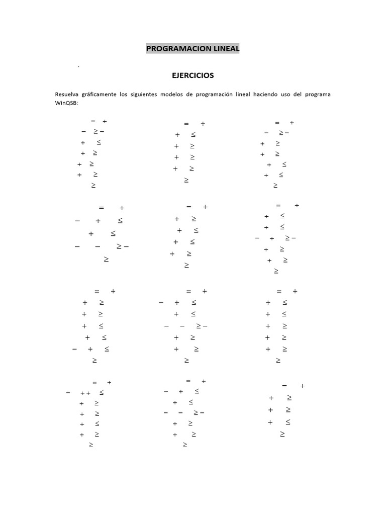 Ejercicios de Programación Lineal | PDF | Yogur | Petróleo Ejercicios de Programación Lineal | PDF | Yogur | Petróleo