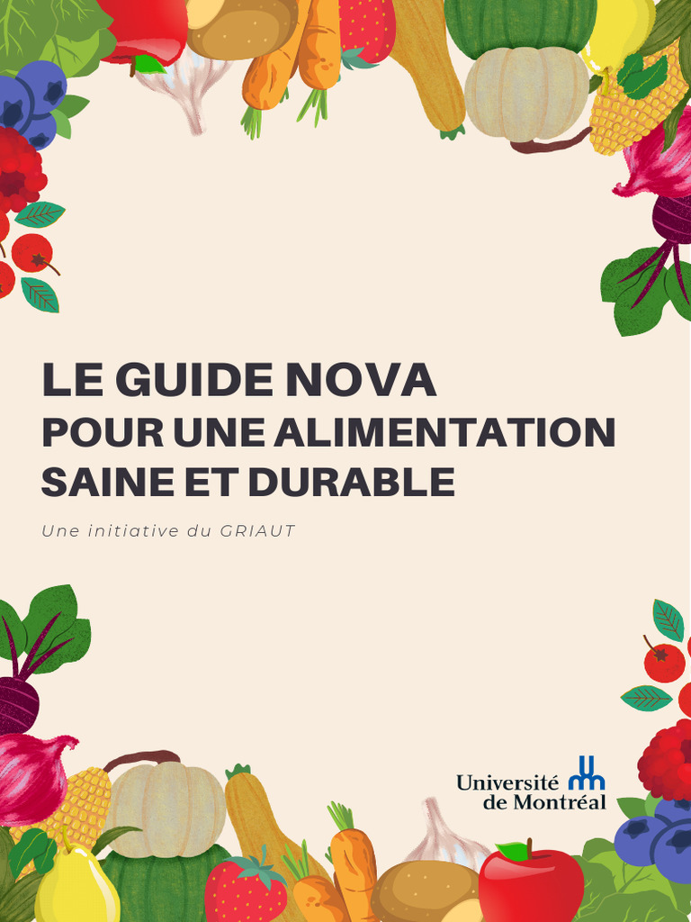 Guide NOVA pour une alimentation durable | PDF | Nourritures | Cuisine