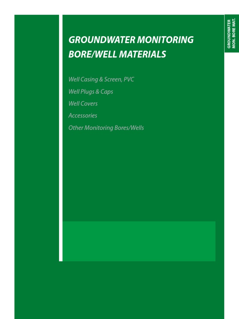 1 Groundwater Monitoring Bore Materials | PDF | Pipe (Fluid Conveyance ...