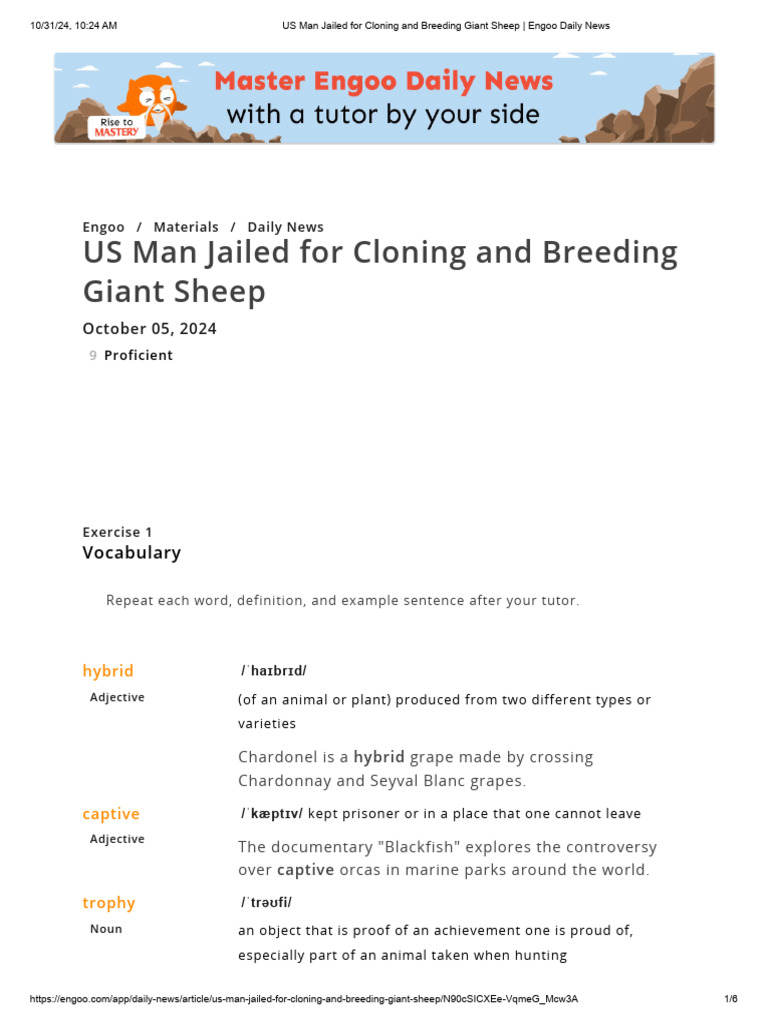 US Man Jailed For Cloning and Breeding Giant Sheep | PDF | Montana | Sheep