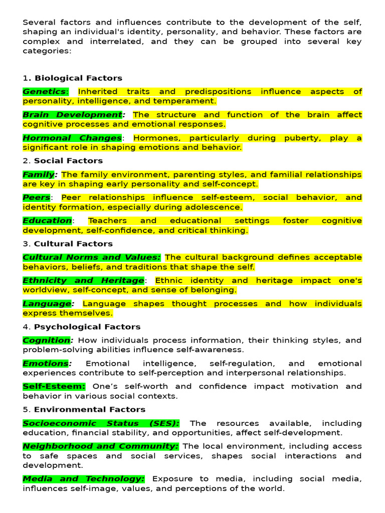 Understanding The Self | PDF | Self Concept | Identity (Social Science)