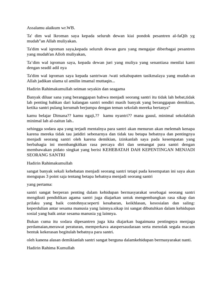 Teks Dakwah HSN Fatiya | PDF | Agama & Spiritualitas