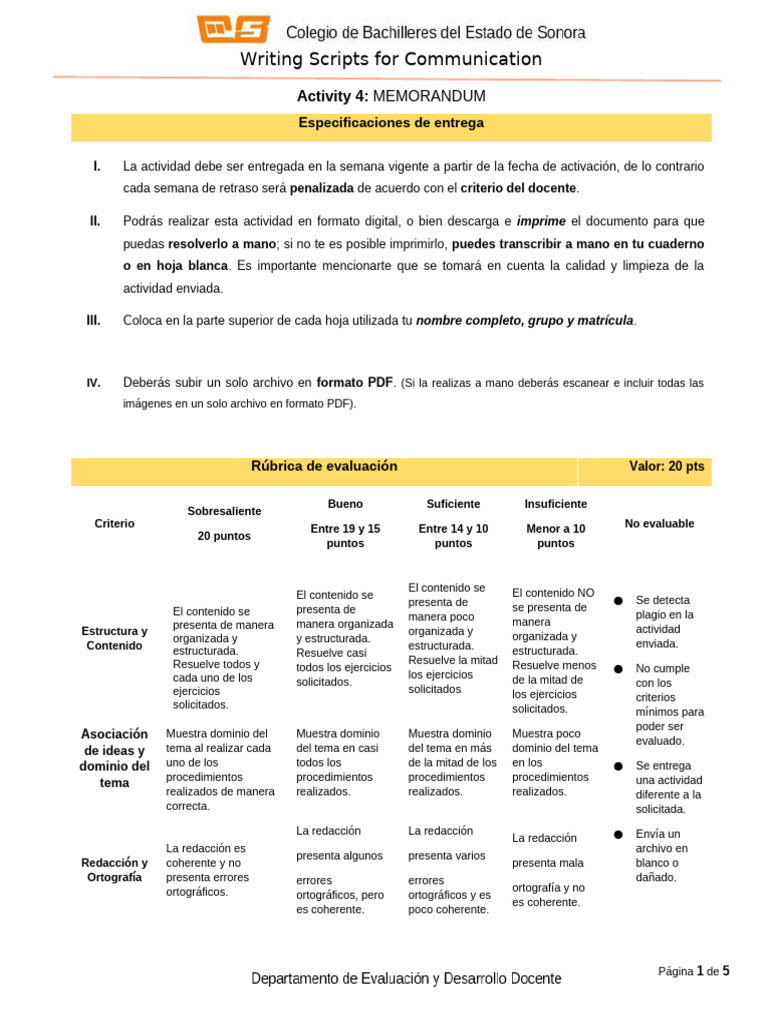 P3-WSC-Actividad 4-MEMORANDUM | PDF