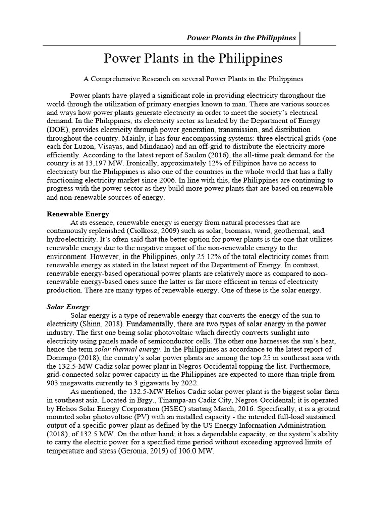 Philippine Power Plant Overview | PDF | Power Station | Nuclear Power