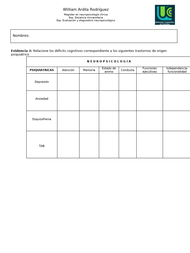 Ev Neurop 3. Etiol | PDF | Las emociones | Neuropsicología