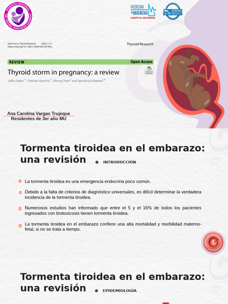 Tormenta Tiroidea en el Embarazo | PDF | Hipertiroidismo | Tiroides