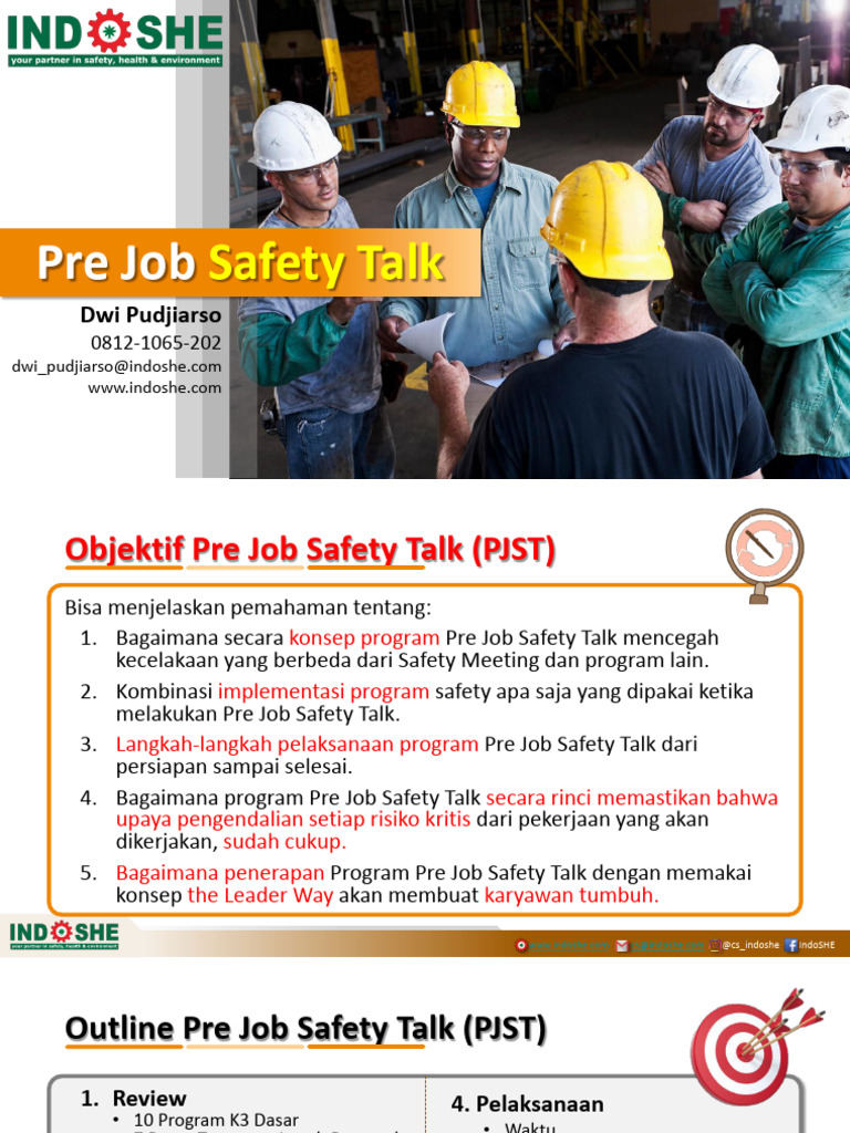 "Pre Job Safety Talk: Panduan K3" | PDF | Karier & Perkembangan