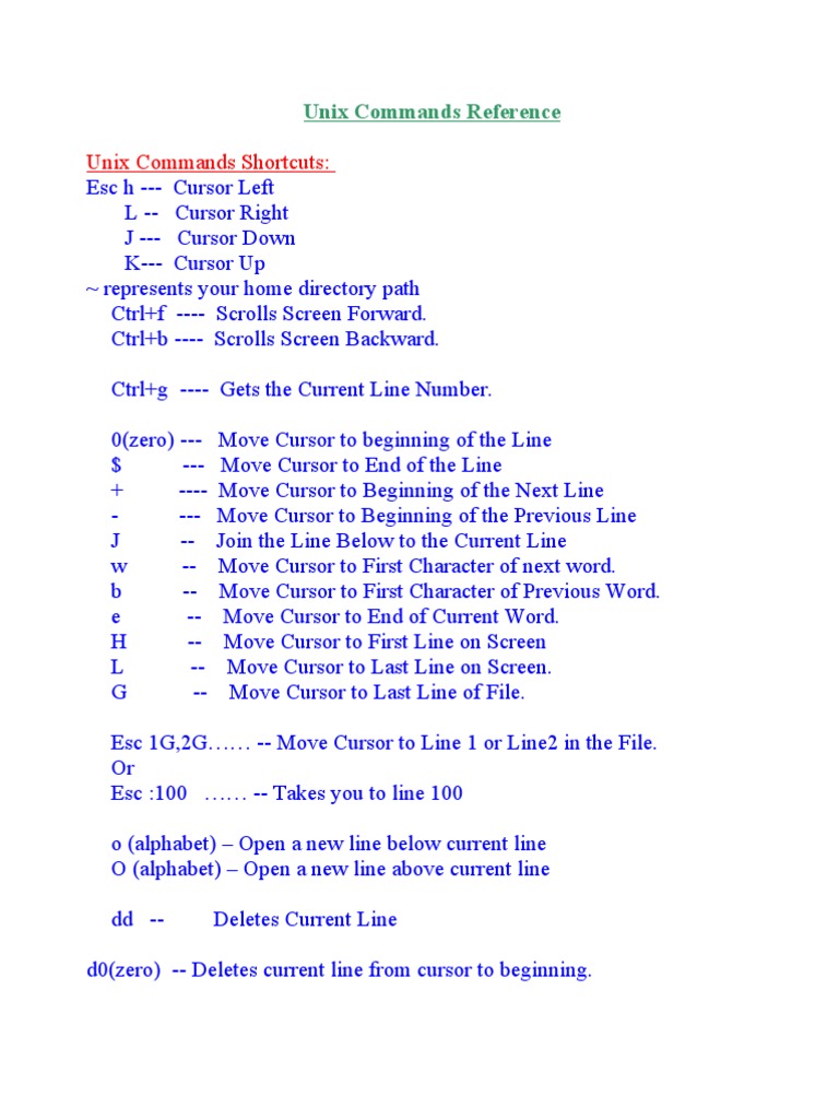 Basic Unix Commands | PDF | Table (Database) | Computer File