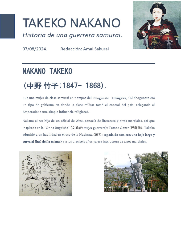 Nakano Takeko: La Última Samurai | PDF | Samurai