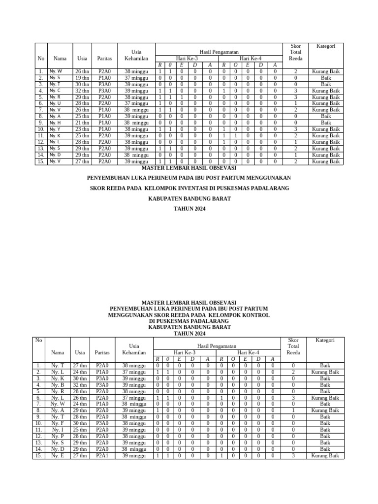 Kumpulan Data Reeda | PDF