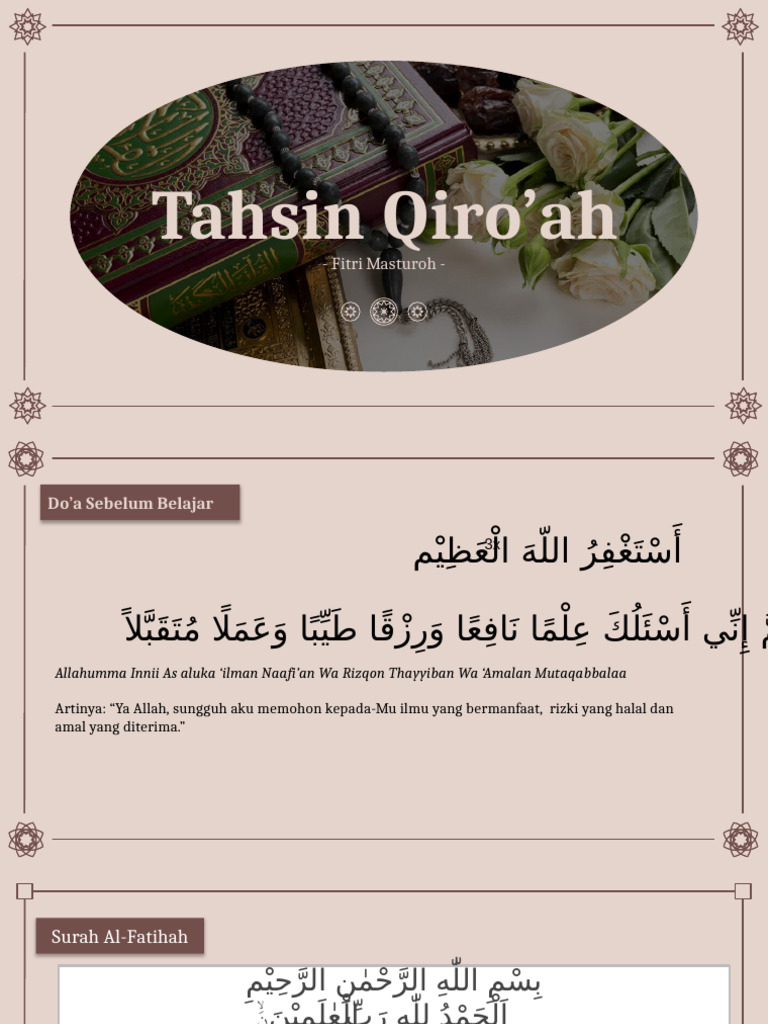 Contoh Materi Tahsin | PDF