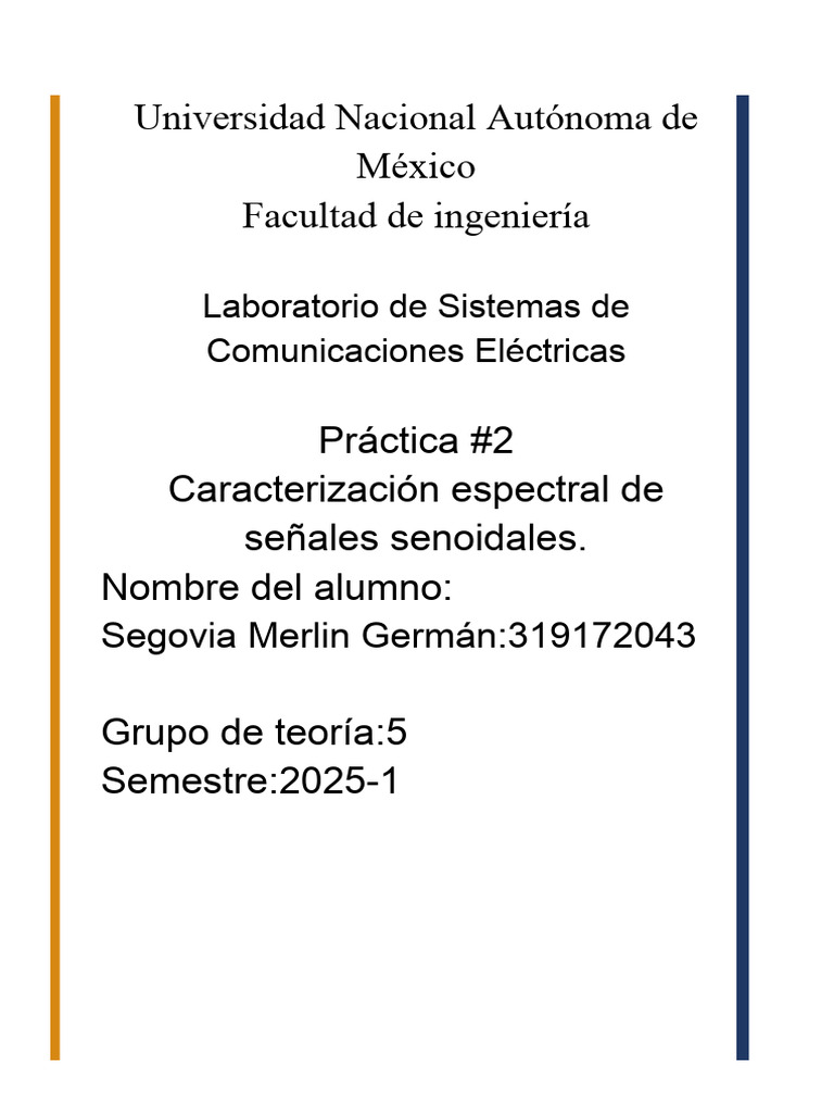 Segovia Merlin German Prac#2 | PDF | Densidad espectral | Amplitud