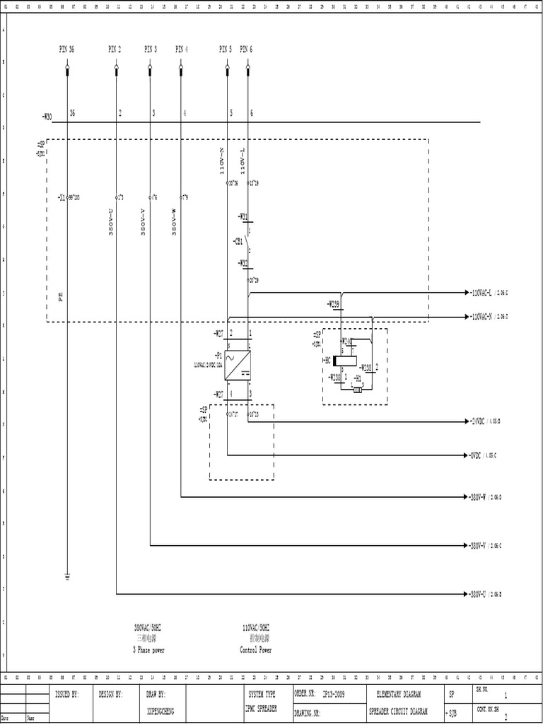 RTG SpreadER Drawing | PDF | Electrical Engineering
