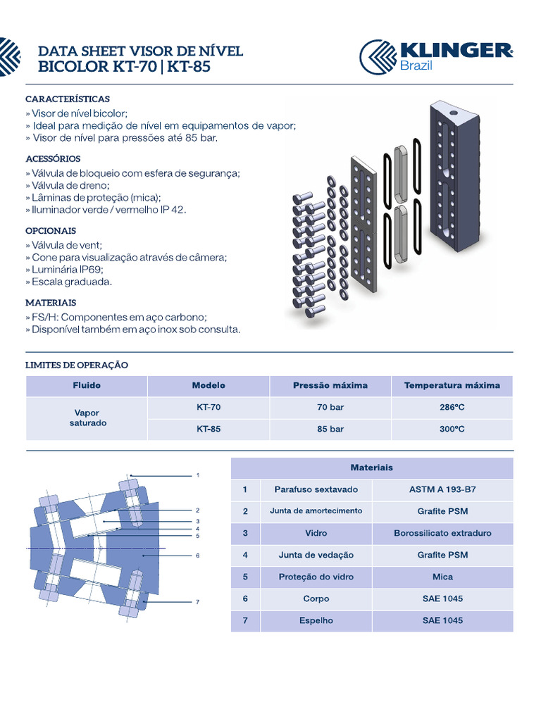 Catálogo Indicador de Nivel Dos Colores KT-70-85 | PDF